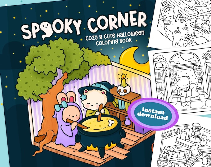 Coco Wyo Spooky Cutie Cute & Comfy Coloring Book 41 Pages Digital ...