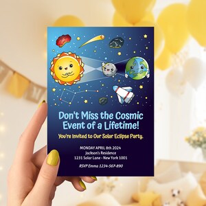 Total Solar Eclipse April 8 2024 Viewing Party Invitation Editable in ...