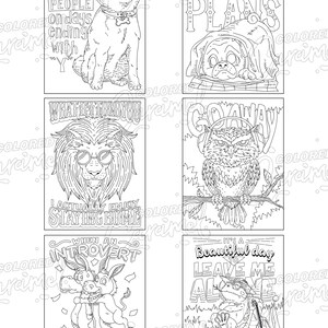 Introvert Coloring Book Printable PDF Instant Digital - Etsy