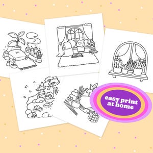 Cute Coloring Pages for Cozy Girls, 40 Relaxing, Comfy and Hygge Home ...
