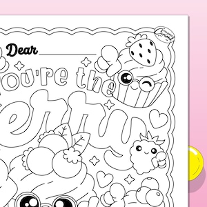 Berry Best Teacher Coloring Page, Thank You Gift for End of School and ...