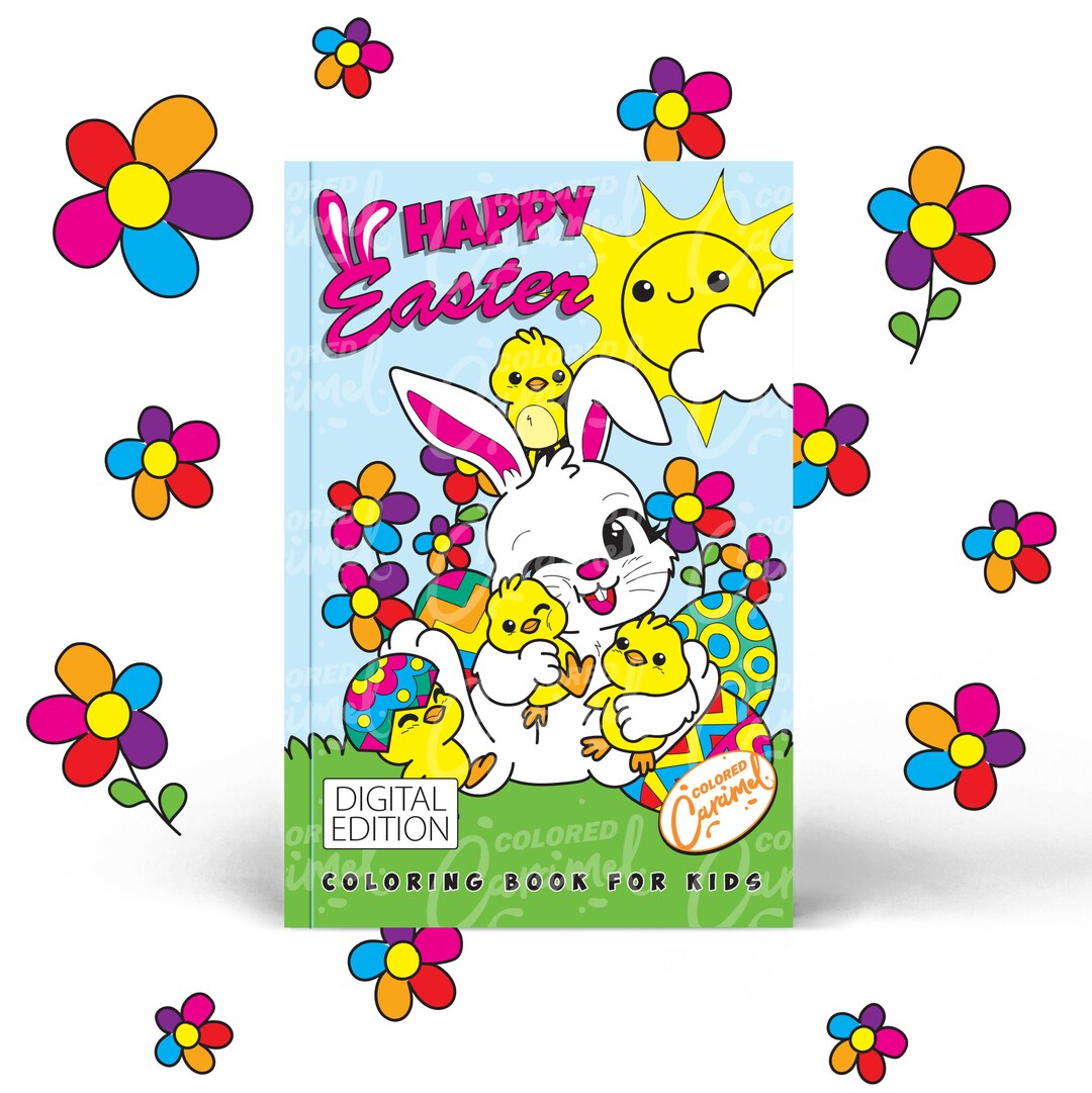 Easter Coloring Book for Kids, Printable Instant Digital Download PDF ...