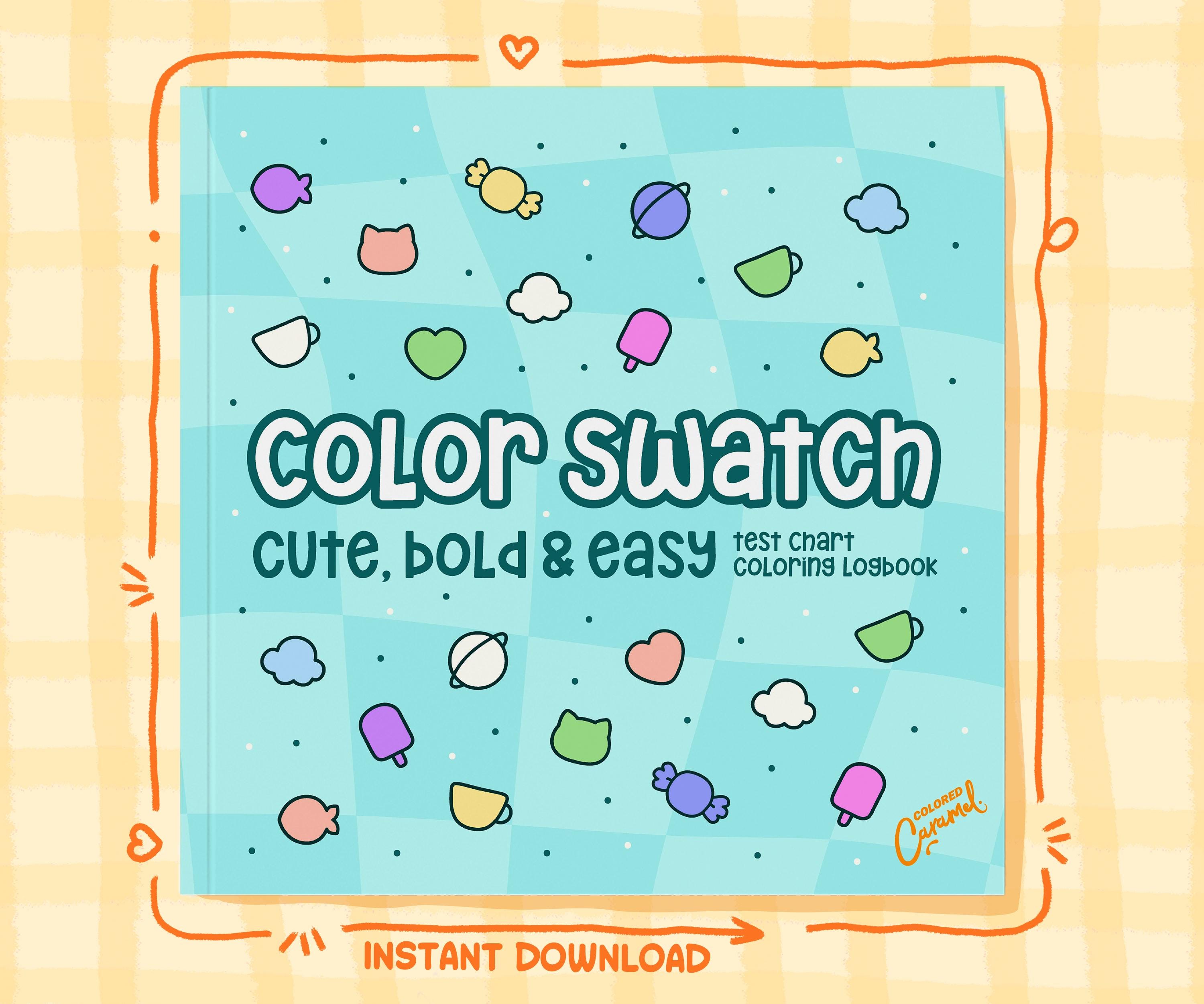 Blank Color Swatch Charts, Instant Download Printable Digital PDF ...