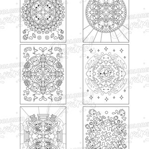 Kawaii Mandala Coloring Book Instant Download Digital Printable PDF ...