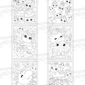 Cute Kawaii Coloring Book Printable PDF Instant Digital Download, Fun ...