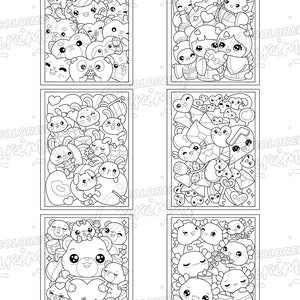 Love Doodles Kawaii Coloring Book Printable PDF Download - Cute and Fun ...