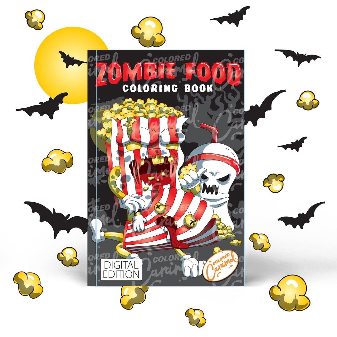 Halloween Zombie Coloring Book, Printable PDF Instant Download Digital ...
