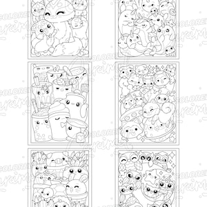 Kawaii Doodles Coloring Book, Cute, Sweet Instant Digital Download ...