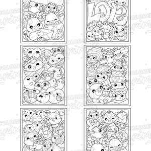 Love Doodles Kawaii Coloring Book Printable PDF Download - Cute and Fun ...