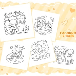 Cute, Cozy and Comfy Coloring Pages, 40 Relaxing Blooming Spaces and ...