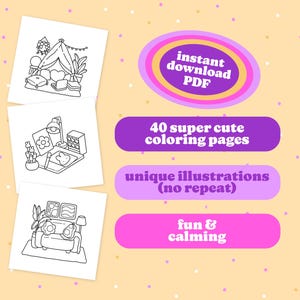 Cute Coloring Pages for Cozy Girls, 40 Relaxing, Comfy and Hygge Home ...