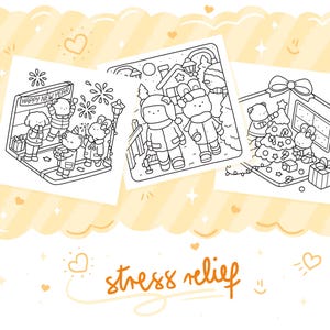 Christmas Coloring Pages, 40 Cute and Cozy Holiday Illustrations ...