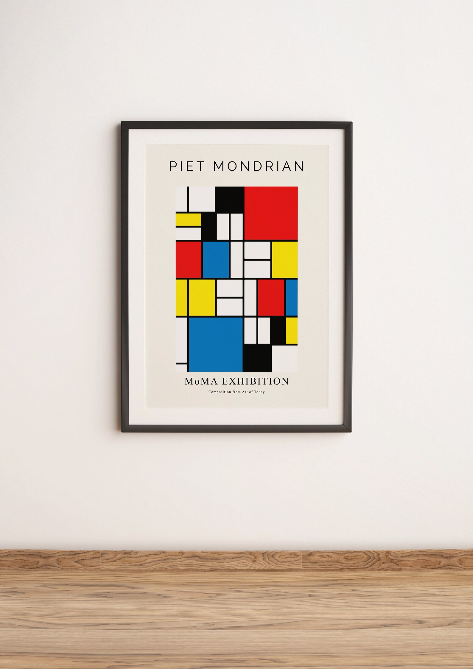 Mondrian Exhibition Poster , Mondrian Art Print , Piet Mondrian Poster ...