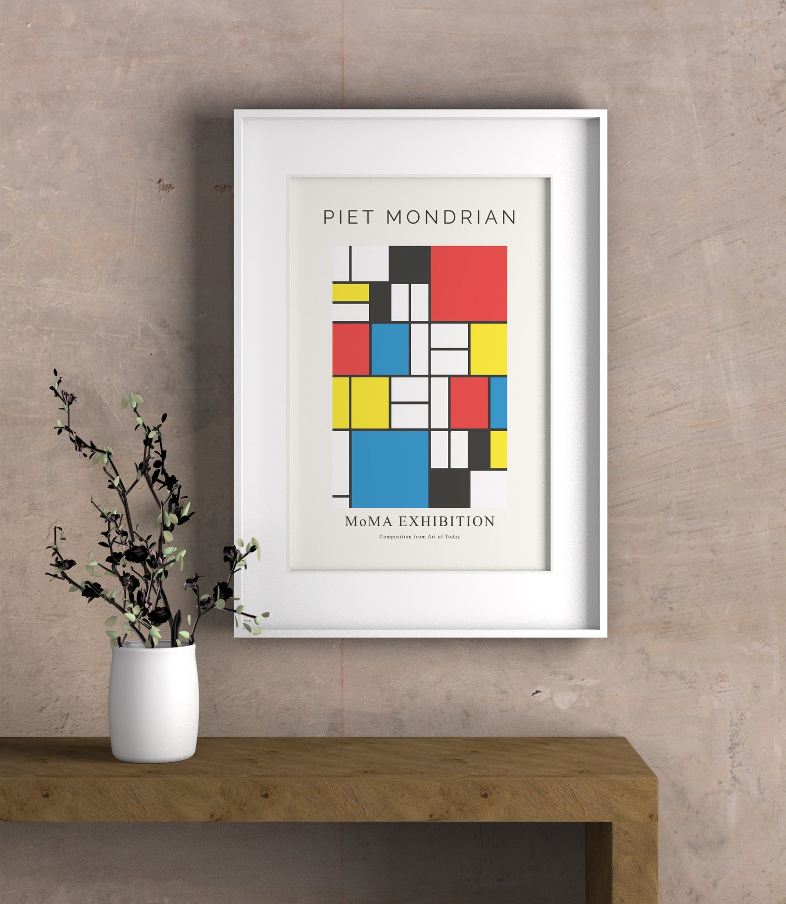 Mondrian Exhibition Poster Mondrian Art Print Piet - Etsy
