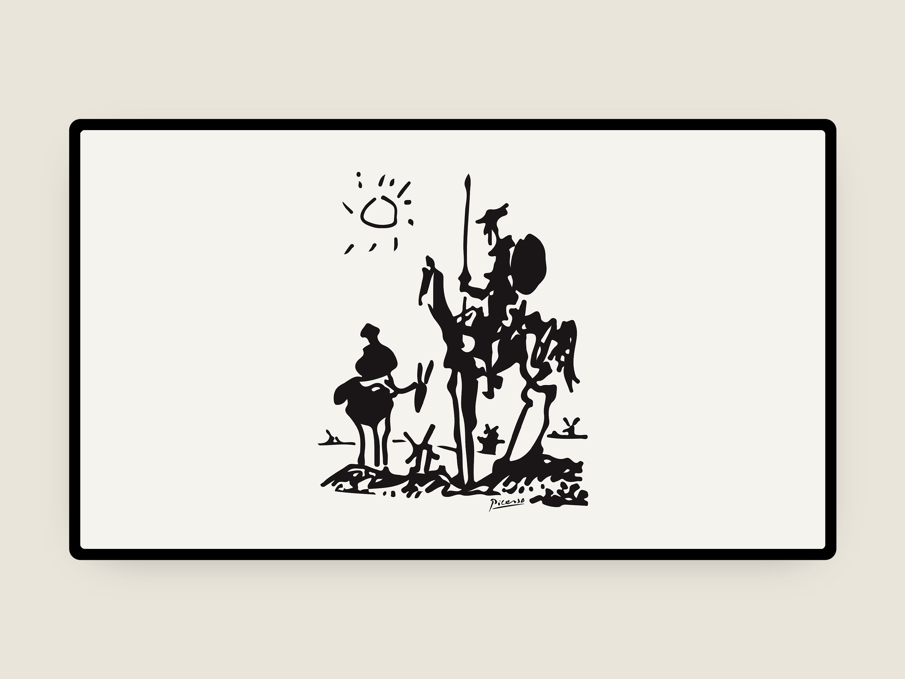 Don Quixote Picasso Wallpaper