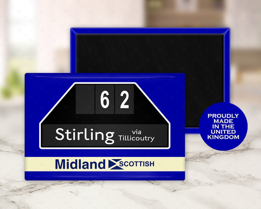 Midland Scottish / SMT Area Bus Destination Fridge Magnet - Etsy