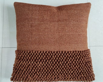 Deep Orange Rust Orange Chunky Loops Hand Woven 100% Wool - Etsy