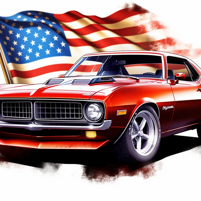 Muscle Car Print - Etsy