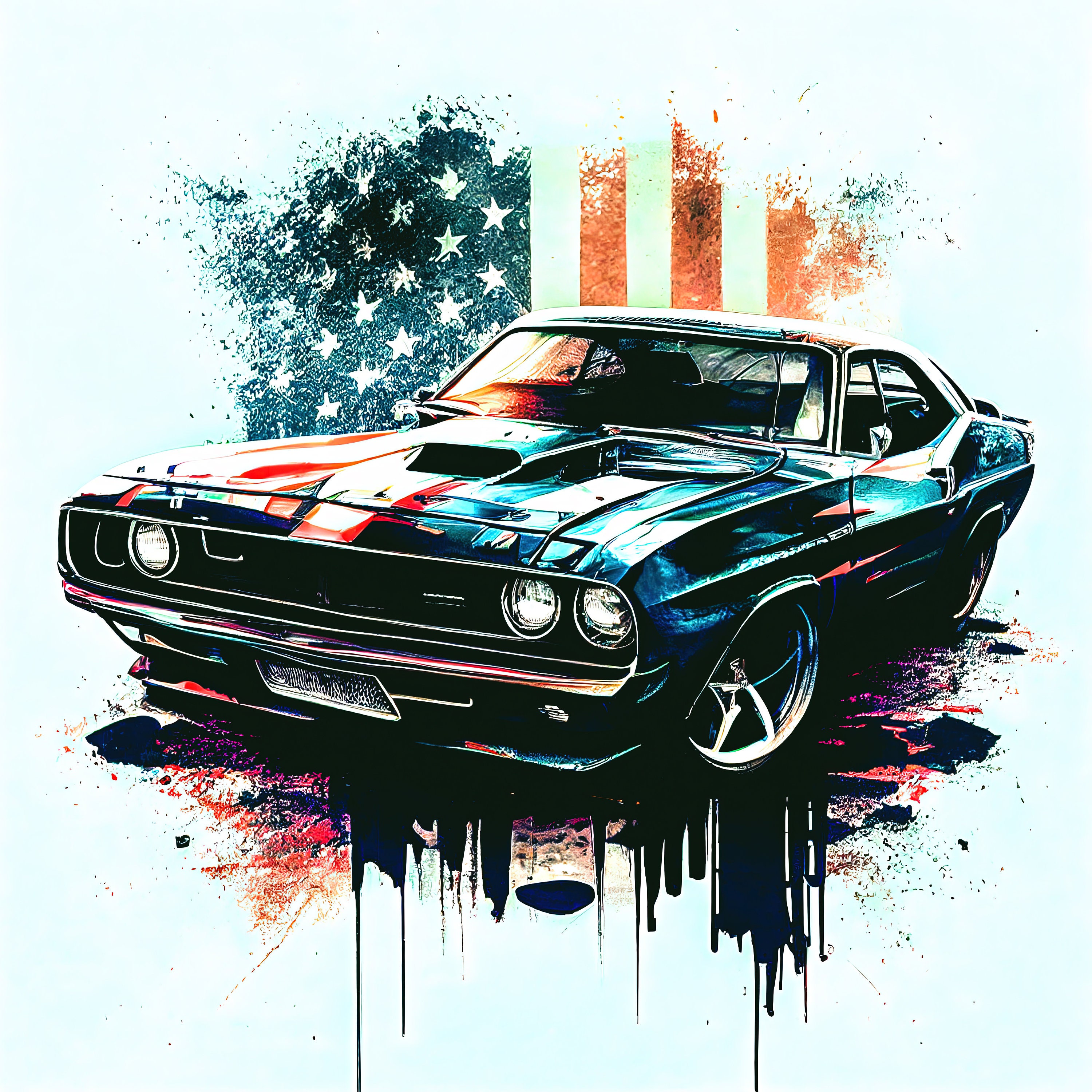 American Muscle Car Instant Digital Download Printable A.I Generated ...
