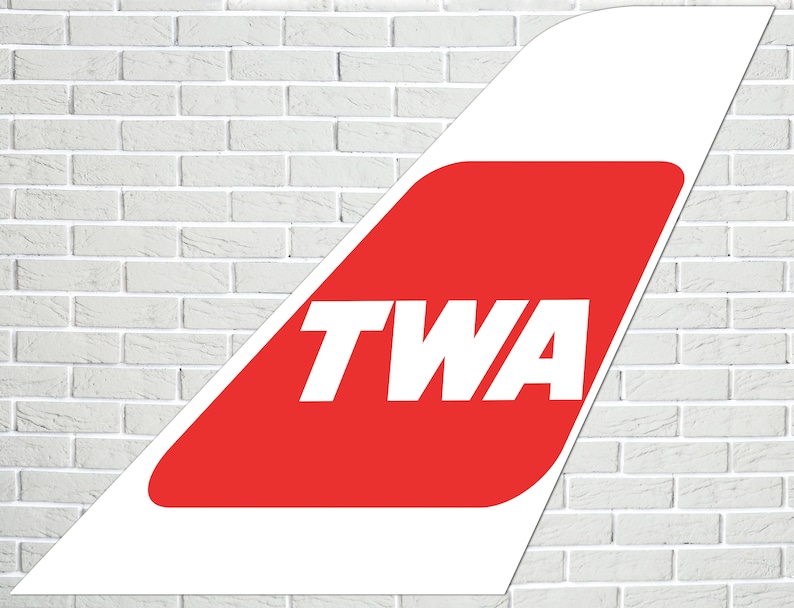TWA Livery Tail Sign: Airplane Art for Pilot Lounge (36 Inch) - Etsy
