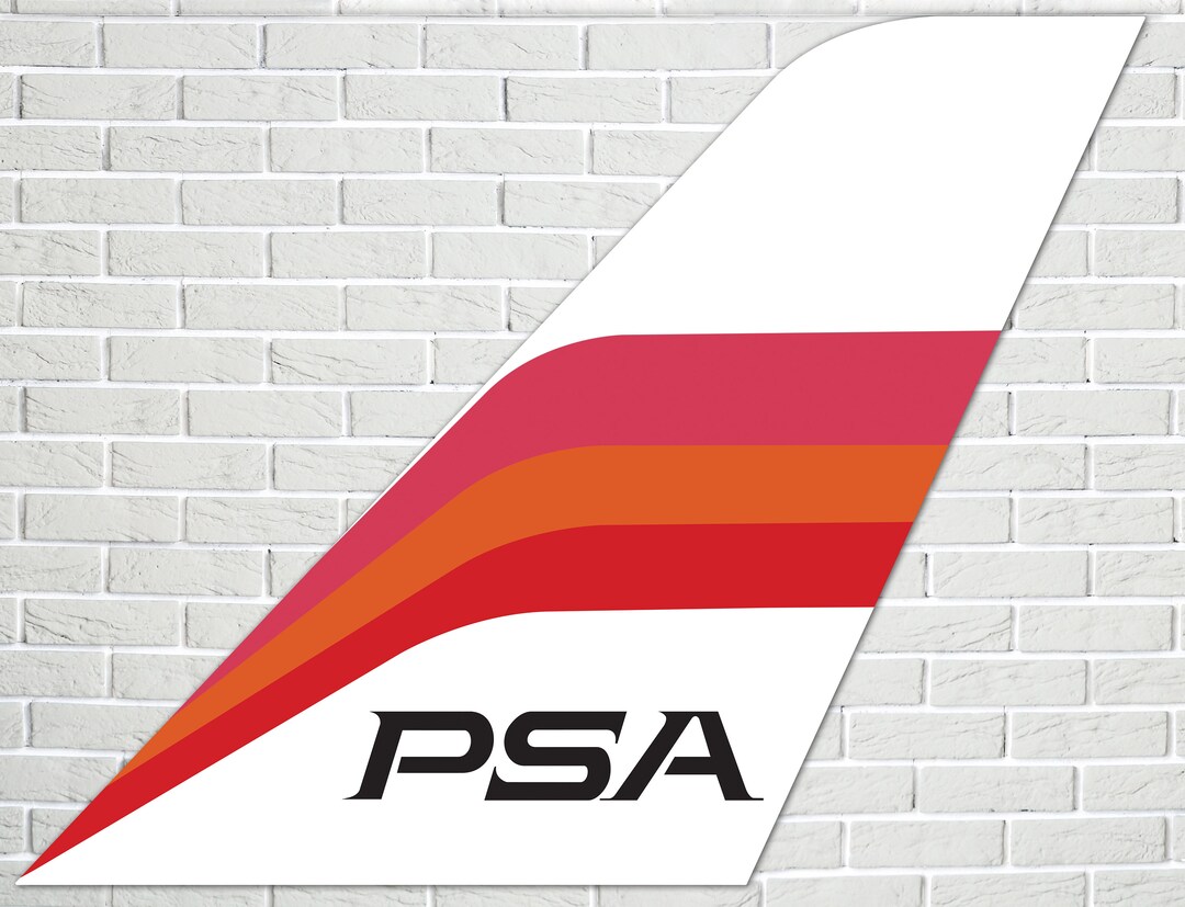 PSA Airlines Tail - Airplane Tailfin Livery - up to 36" - Free Shipping ...