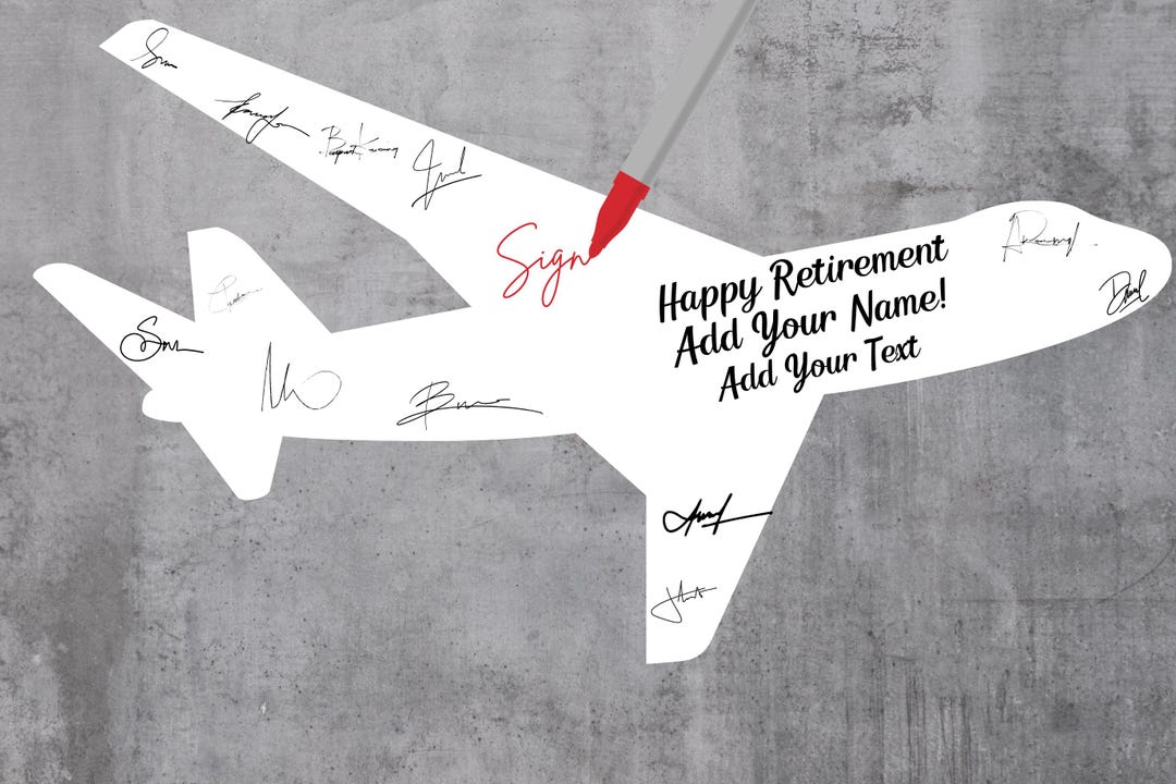 Custom Airplane Silhouette Sign: Retirement Gift for Pilots - Etsy