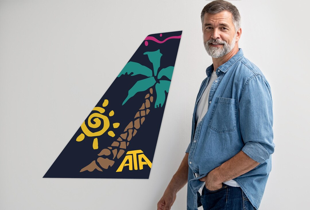 ATA Vacation Livery Tail: Metal Airline Sign, Pilot Gift (up to 36”) - Etsy