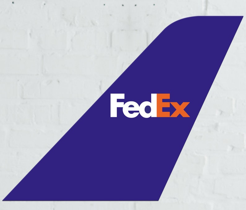 Fedex Airplane Tail Metal Sign: Hangar Decor - Etsy