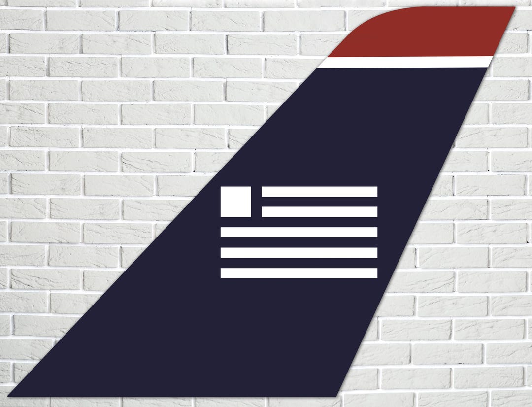 US Air Dark Blue Livery Tail: Metal Airline Sign, Pilot Gift - Etsy