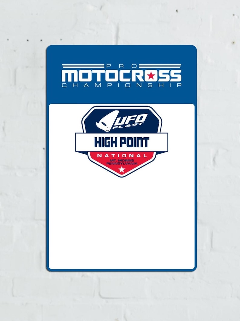 Custom High Point National Motocross Sign: Weatherproof Metal Racing ...