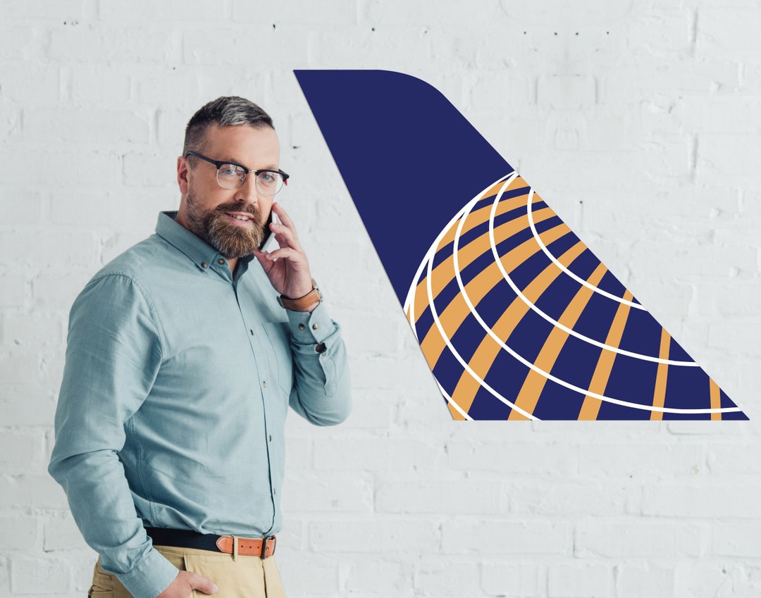 United Airlines Tail - 36” Metal Livery Wall Sign - Continental ...