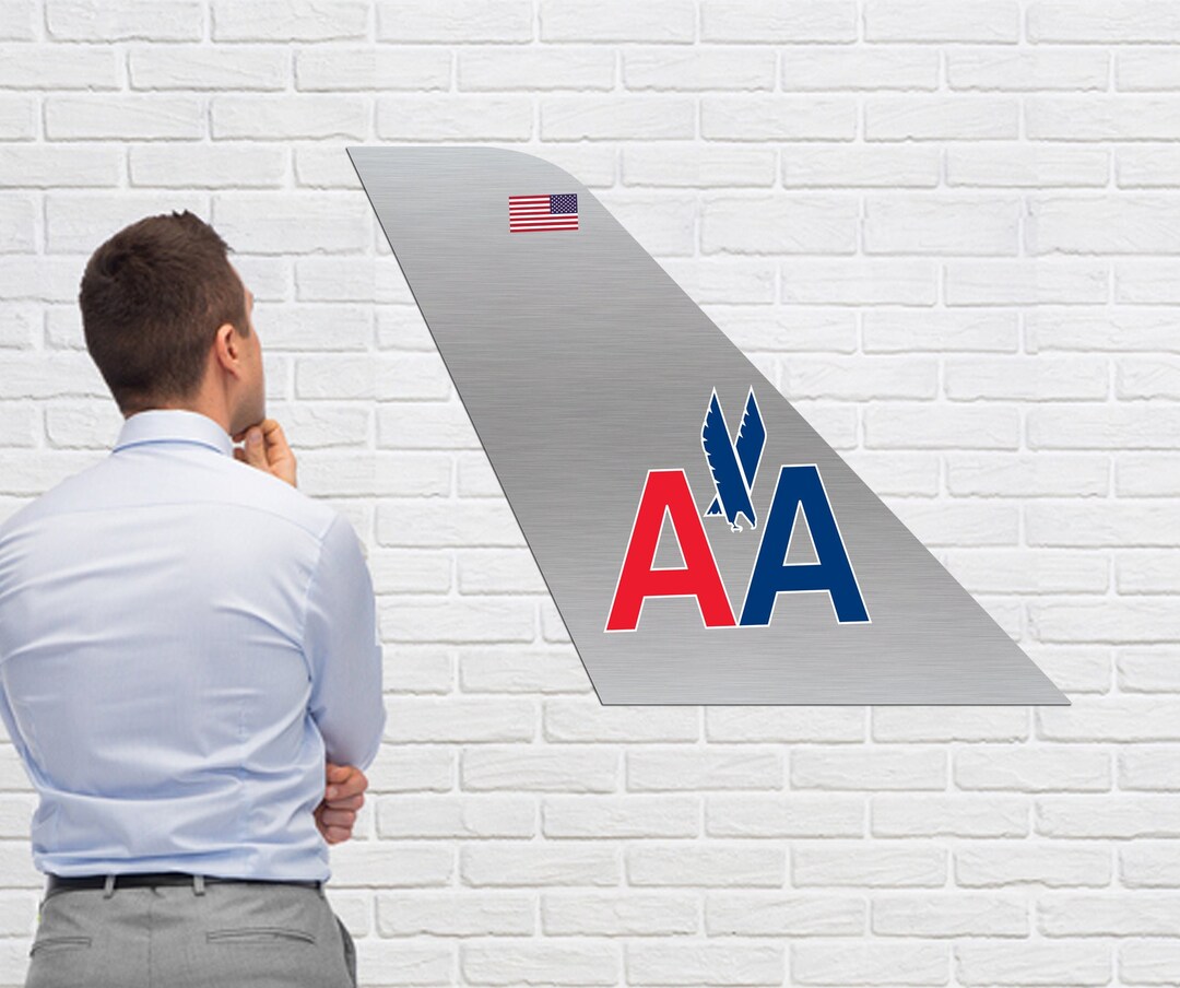 American Airlines Livery Tail / Metal Sign / up to 42" / Pilot Gift/ AA ...