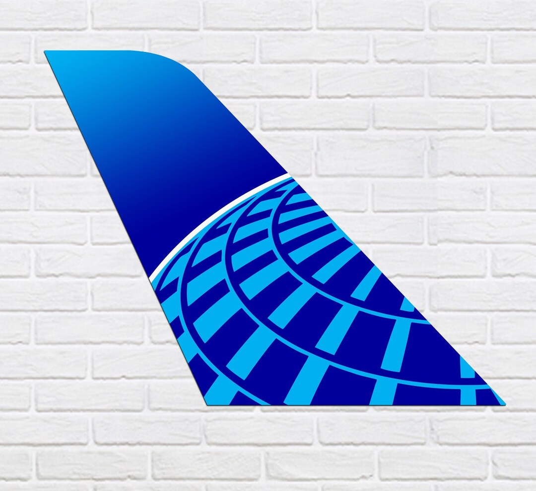 Large United Airlines Tail - Custom Text - Metal Sign up to 42 ...