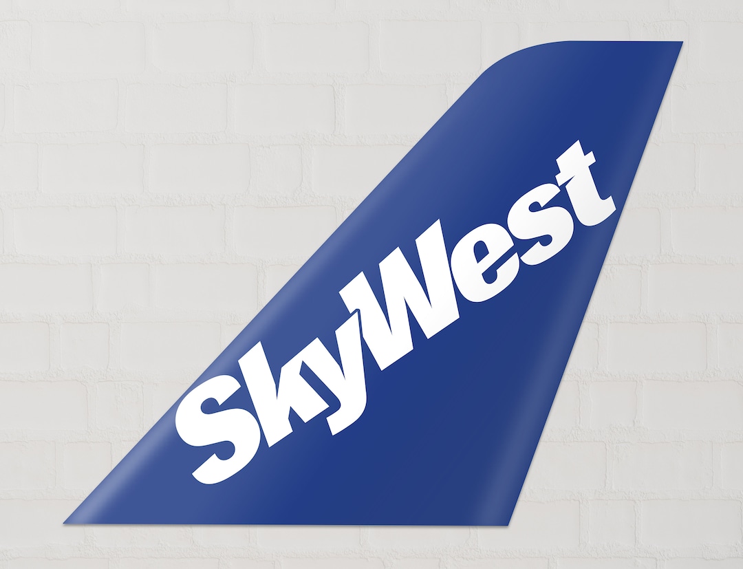 Skywest Airlines Metal Tail - Airplane Sign - Aerial Decor - Gift for ...