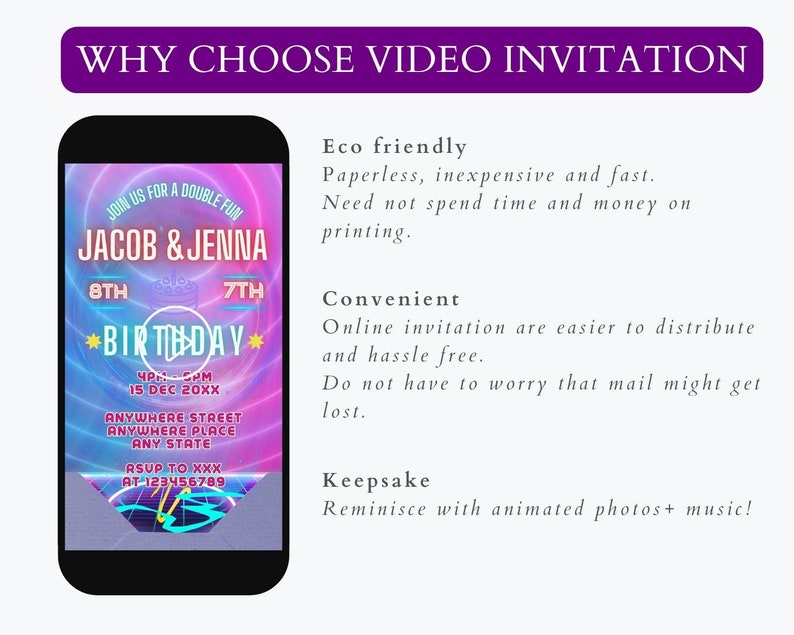 Sibling Birthday Jump Party Invitation Video, Trampoline Birthday ...