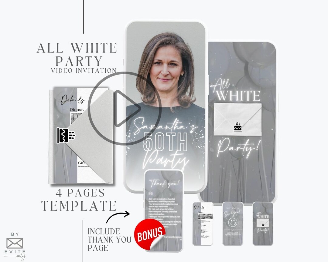 Digital Birthday Invitation Template, Customisable Birthday Invitation ...