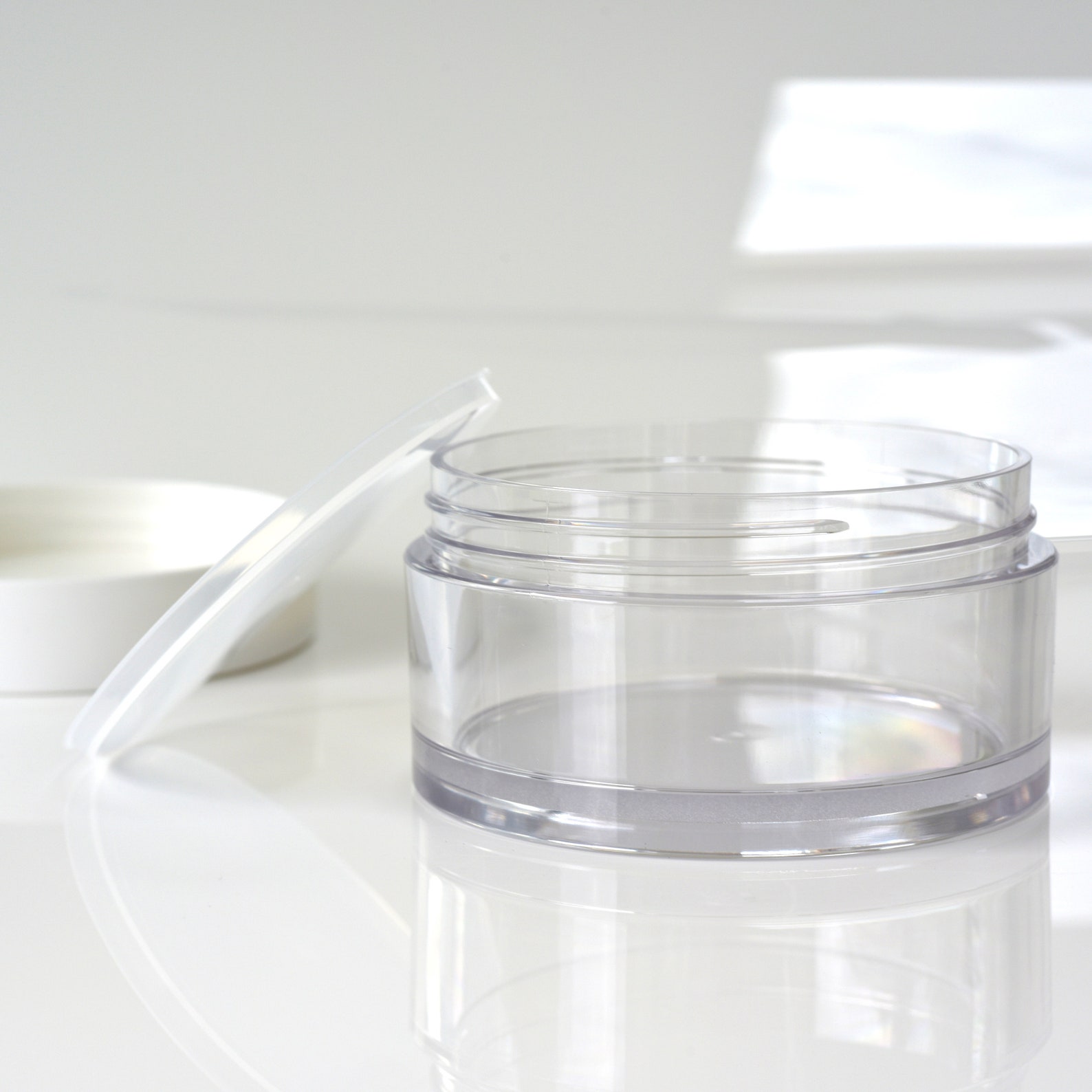 Two Luxury Clear Cosmetic Jars 200 Ml With Inner Protective Shive. - Etsy