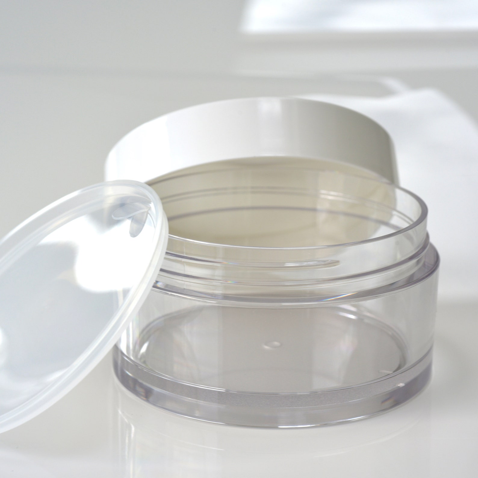 Two Luxury Clear Cosmetic Jars 200 Ml With Inner Protective Shive. - Etsy
