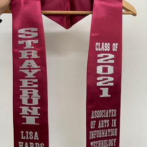 Custom Graduation Sash - Etsy
