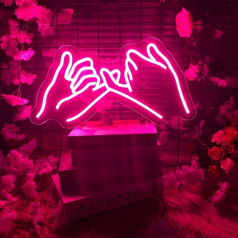 Promise Neon Sign, Valentine's Day Neon Sign, Custom Neon Sign ...