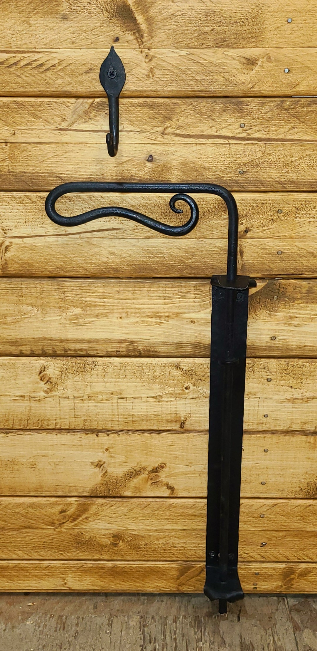 Cane Bolt Wrought-iron Hand Forged Decorative Gate Hardware - Etsy