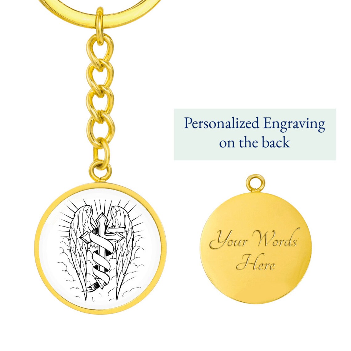 Prayer Keepers Guardian Angel Keepsake Keychain Guardian - Etsy