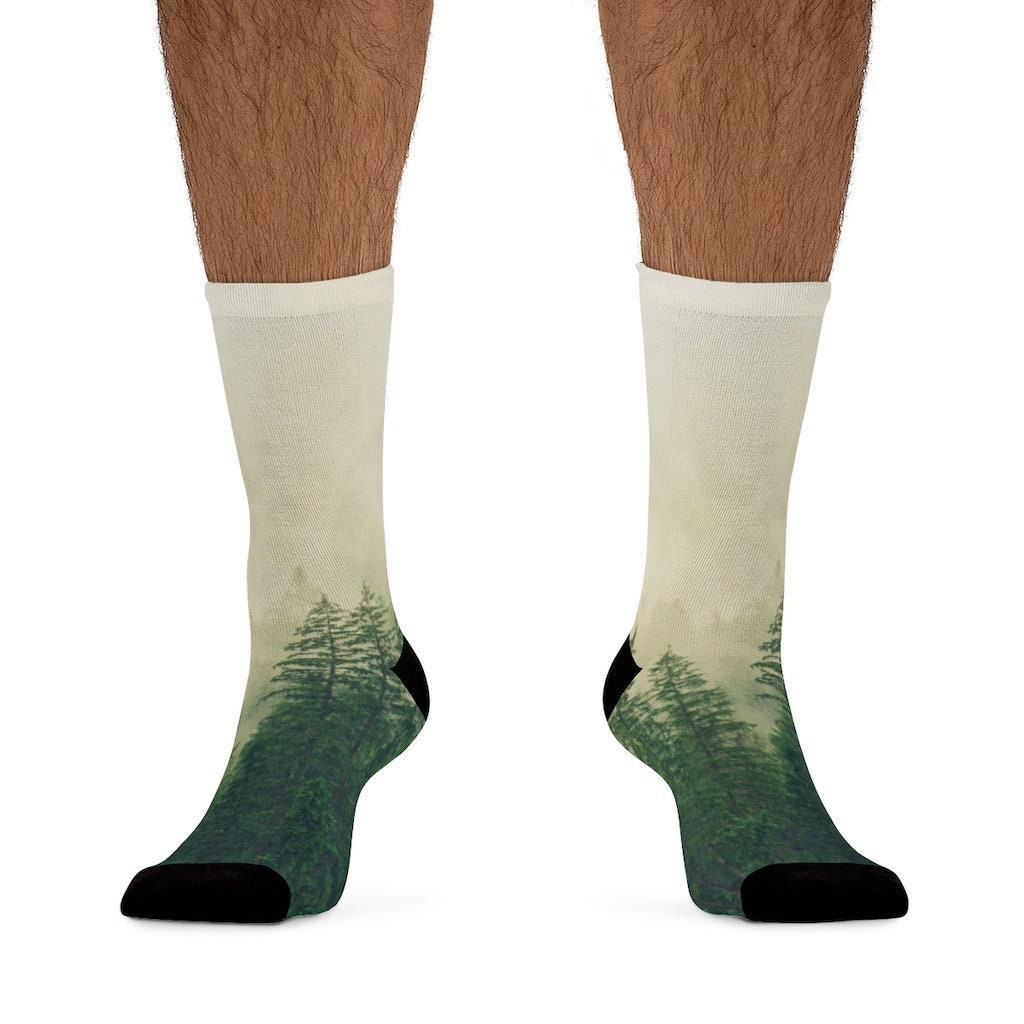 On the Trail Forest Socks | Hiking Socks | Hike Sock| Camp Sock - Etsy