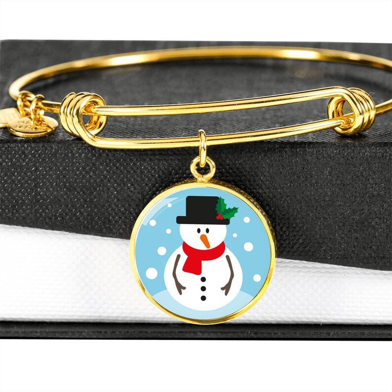 Snowman Charm Bracelet | Snowman Bracelet | Christmas Snowman Gift ...