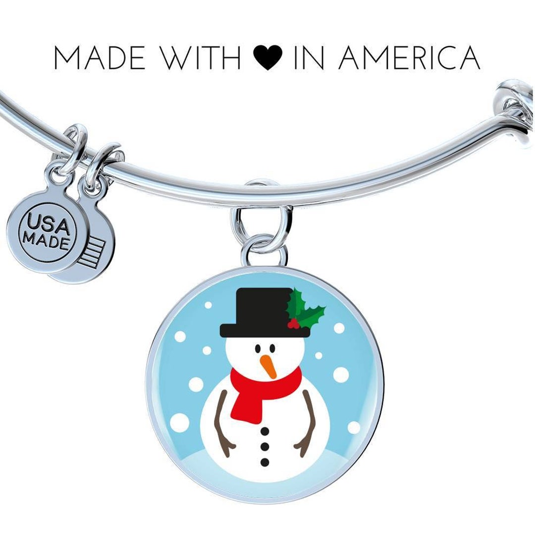 Snowman Charm Bracelet | Snowman Bracelet | Christmas Snowman Gift ...