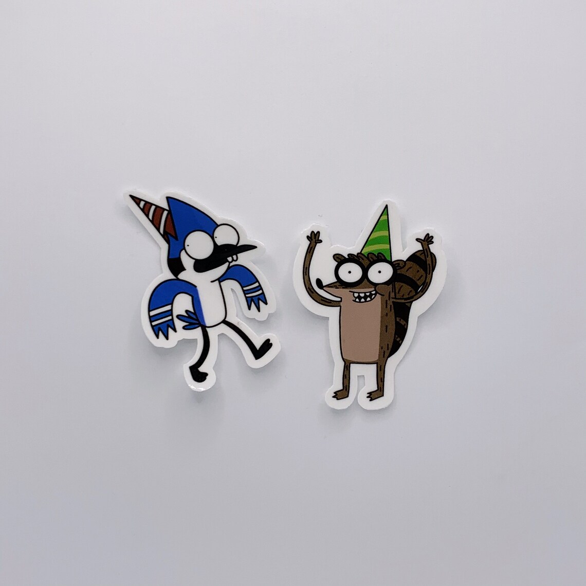 Mini 2 Pack Stickers of Young Mordecai and Rigby - Etsy