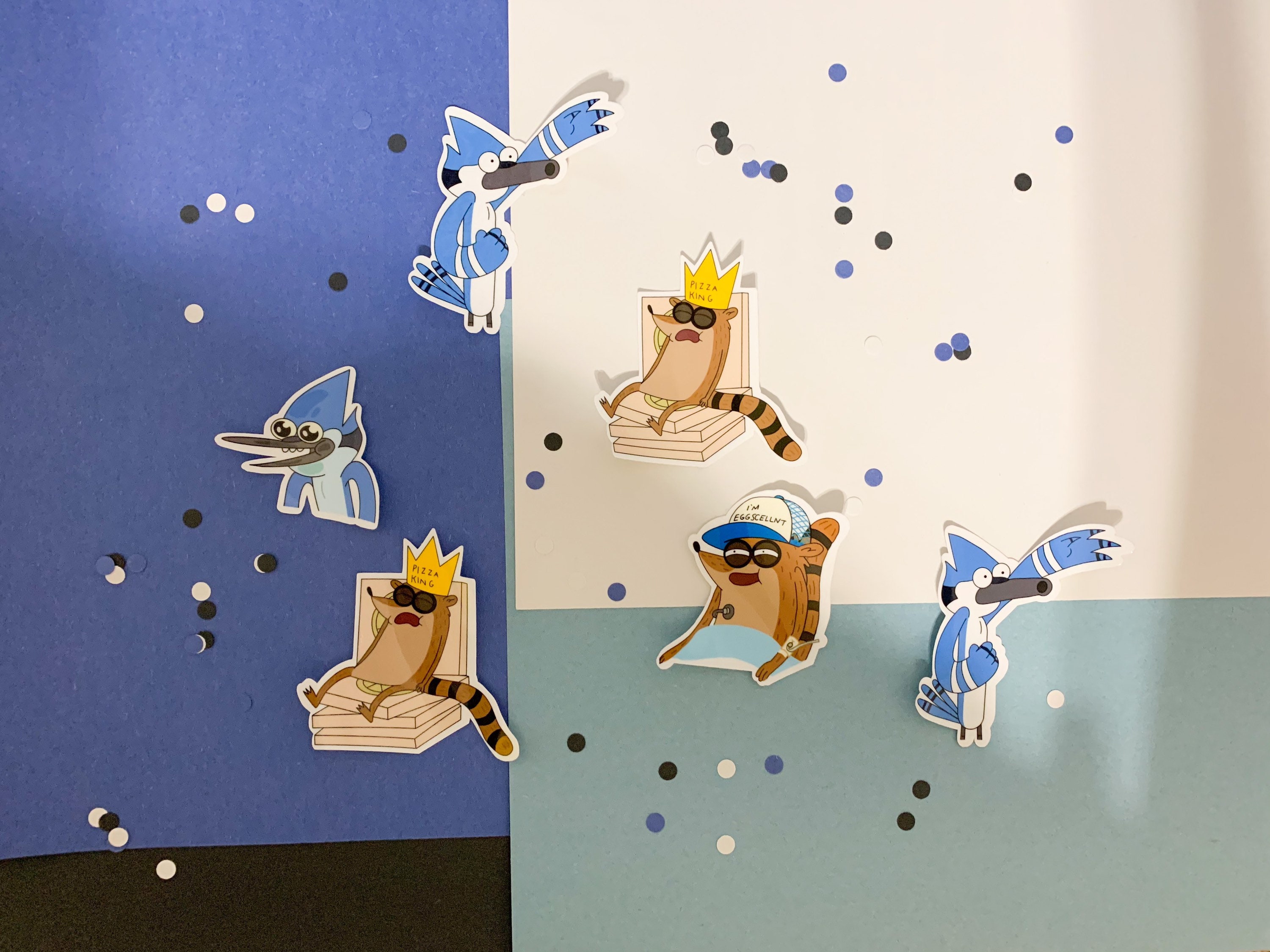 Pizza King Rigby Sticker | Etsy Israel