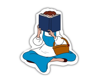 Bookish Belle Sticker/ Beauty and the Beast Waterproof CLEAR - Etsy