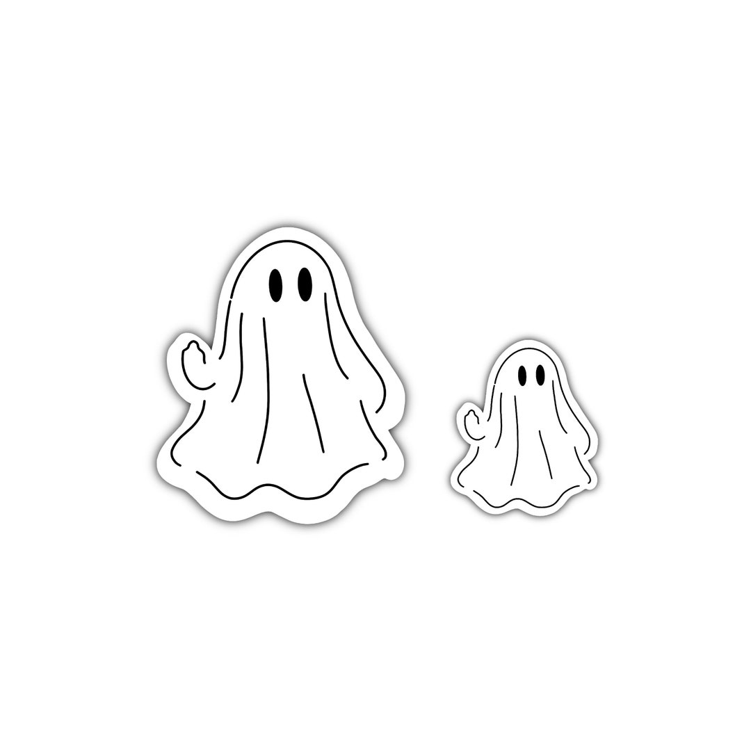 Spooky Ghost Sticker & Mini - Etsy