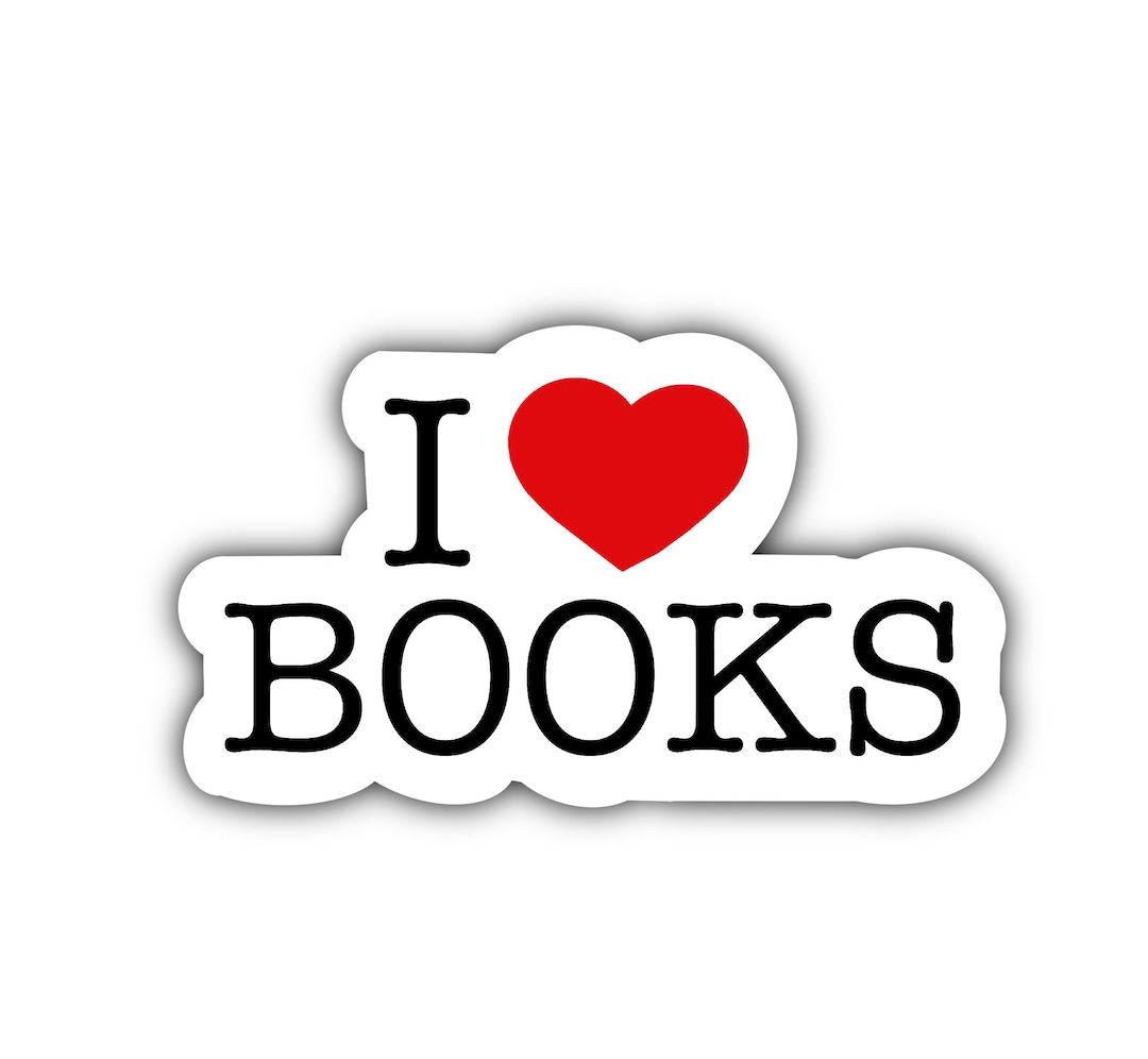 I Love Books Sticker - Etsy